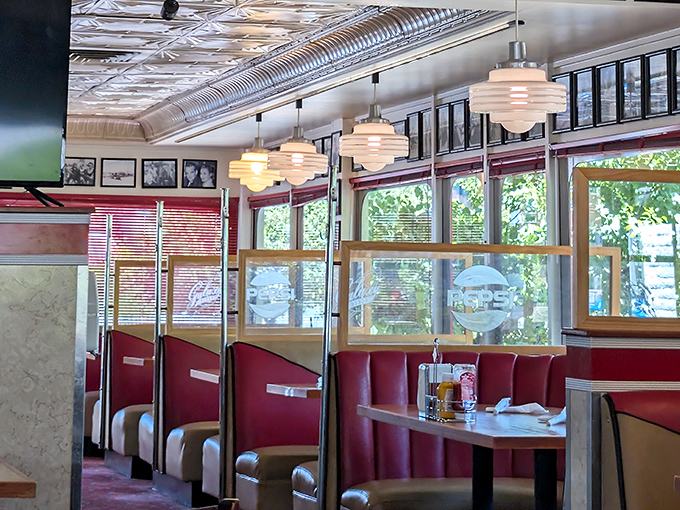 Classic red vinyl booths and pressed tin ceilings transport you to an era when "social media" meant sharing a chocolate malt with two straws.
