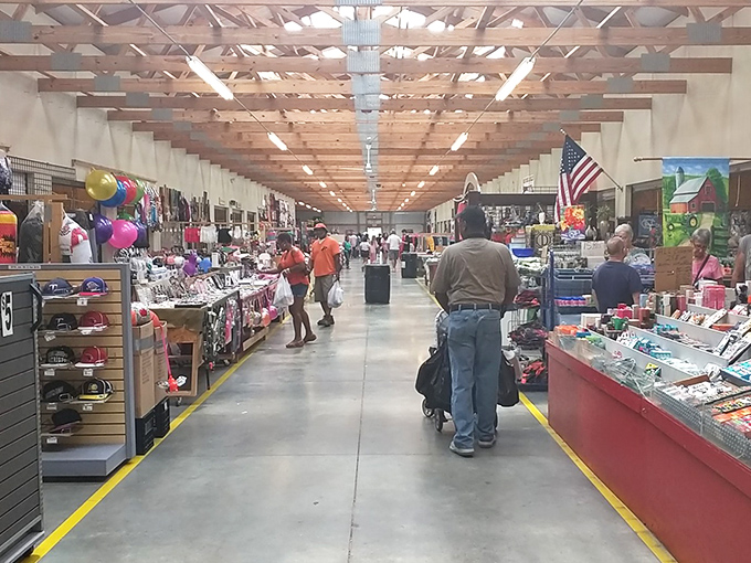 Inside this treasure trove, time slows down as shoppers navigate aisles filled with everything from vintage collectibles to modern necessities.