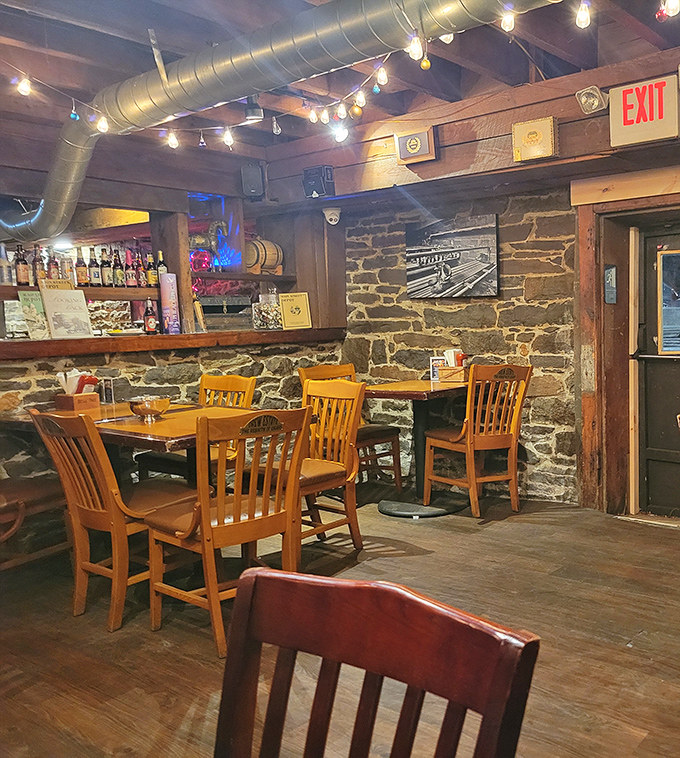 Stone walls tell stories while string lights create magic&mdash;this isn't just dining, it's time travel with excellent food.