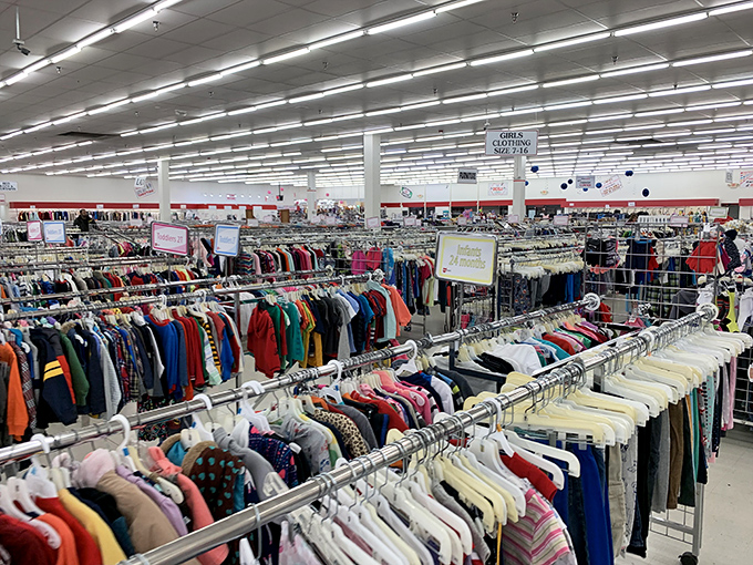 Fluorescent lights illuminate what might be Columbus's most democratic shopping experience&mdash;where yesterday's discards await their second chance at usefulness and beauty.
