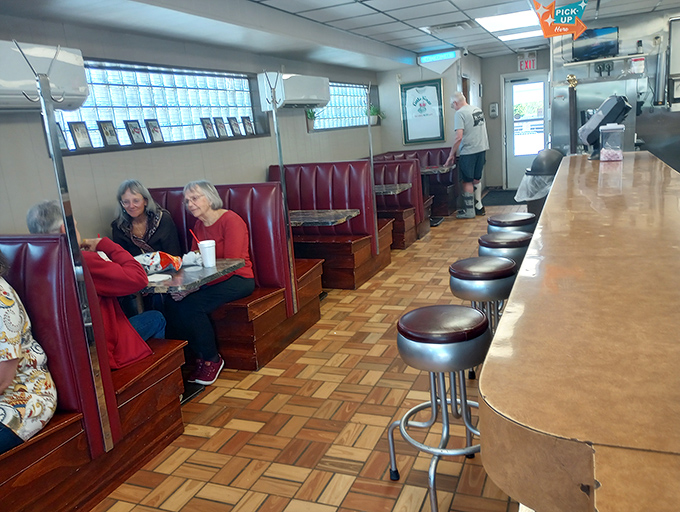 Classic Americana in every corner&mdash;red vinyl booths worn smooth by decades of satisfied diners, parquet floors, and counter stools that have witnessed countless local stories.