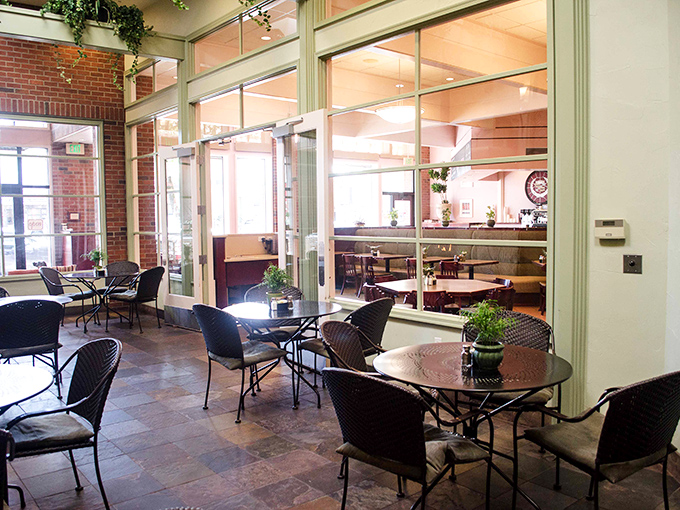 Sunlight streams through floor-to-ceiling windows, creating the perfect ambiance for savoring your morning coffee and contemplating life's great mysteries.