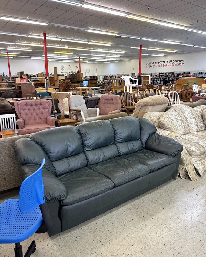 A furniture wonderland where yesterday's living rooms come to find tomorrow's families. The treasure hunt begins here.