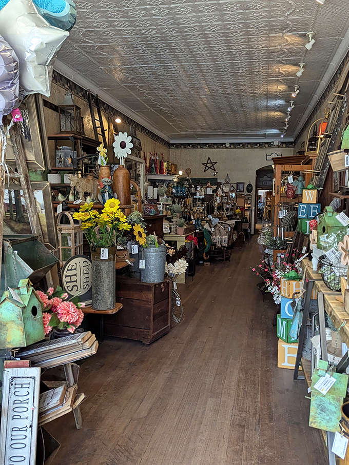 Step inside and time slows down. The pressed tin ceiling watches over wooden floors that have supported generations of treasure hunters and their discoveries. 