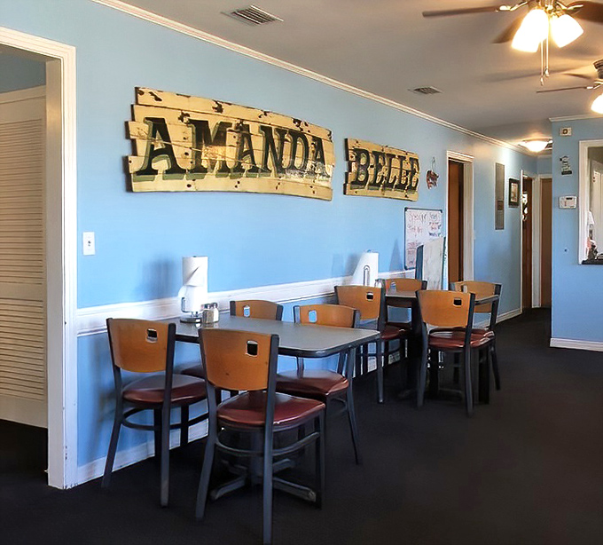 The "Amanda Belle" room welcomes you like an old friend's kitchen, where the only pretension is the expectation of a clean plate.