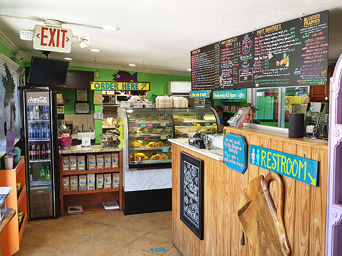 Step inside and the vibrant green walls instantly telegraph that this isn't your average coffee spot&mdash;it's Keys living distilled into caf&eacute; form.