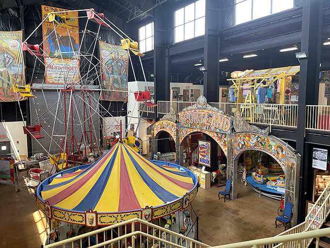 Step inside and feel like you've wandered into the most spectacular midway that time forgot to tear down.