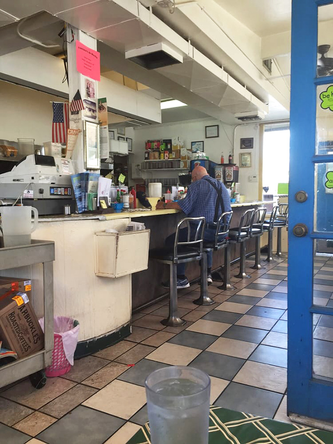 The classic diner counter where breakfast dreams come true. Those stools have supported generations of Tucsonans waiting for their morning salvation.