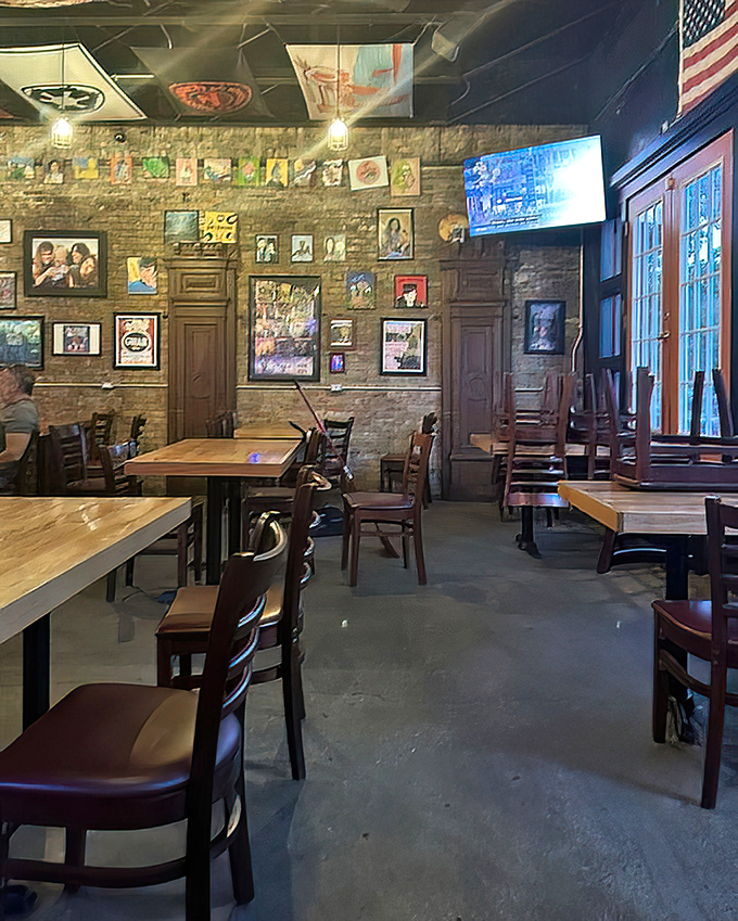 Inside, brick walls adorned with eclectic memorabilia create the perfect backdrop for meat-induced euphoria. Like a barbecue fever dream, but real.