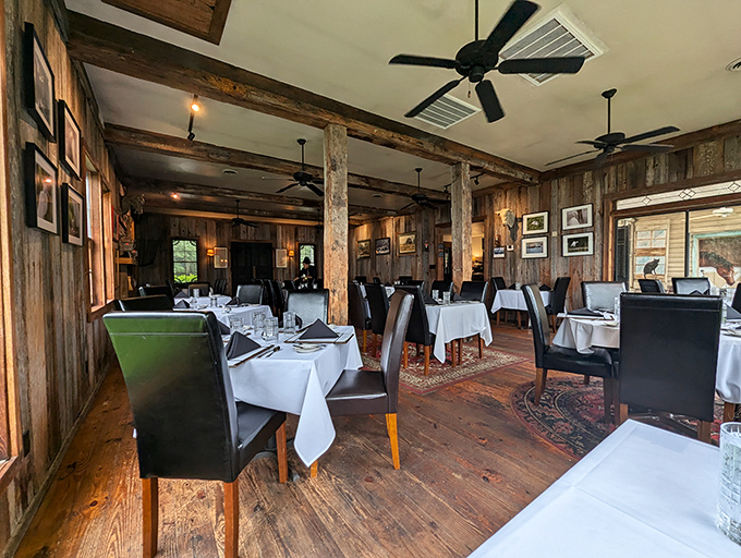 Step inside and time slows down &ndash; rustic wooden beams, crisp white tablecloths, and that unmistakable steakhouse aroma that whispers, "You've made a very good decision."