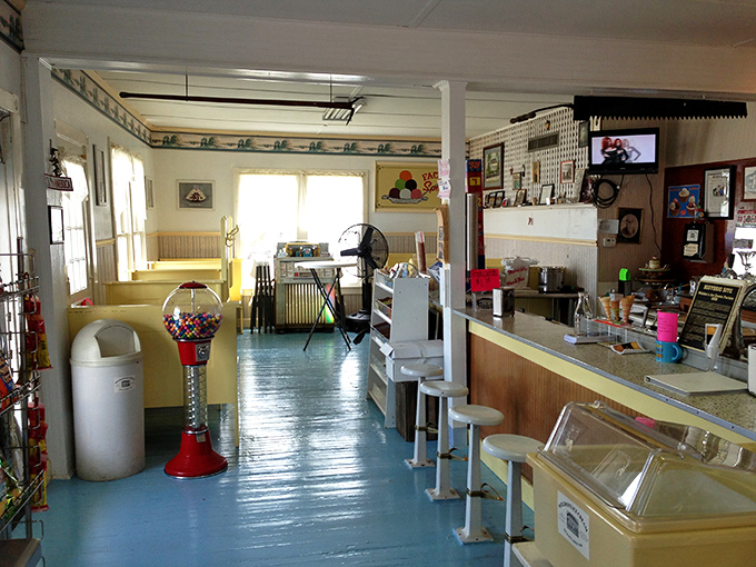 Step inside and the blue-painted floors lead you to a simpler time, when ice cream parlors were social hubs, not Instagram backdrops.
