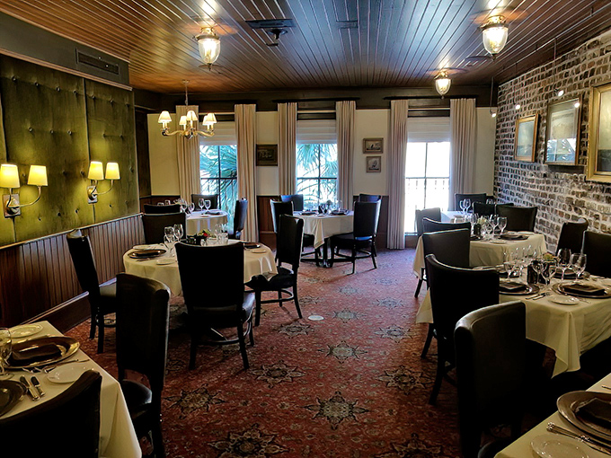 Step inside and discover an intimate dining room where exposed brick meets white tablecloths &ndash; the stage is set for culinary theater at its finest. 