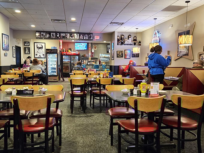 Inside Oscar's, nostalgia meets necessity &ndash; yellow chairs, red booths, and the gentle hum of conversation create the perfect backdrop for morning revelations over coffee.