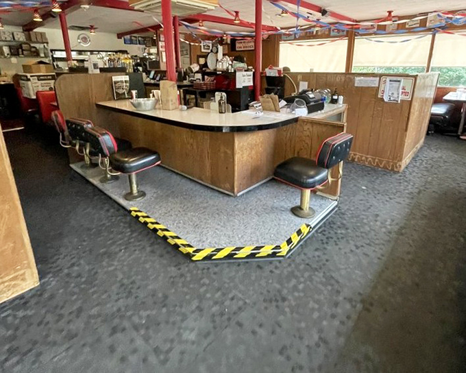 Classic diner vibes with counter seating that's witnessed decades of burger-induced happiness. Pull up a stool and join the club.