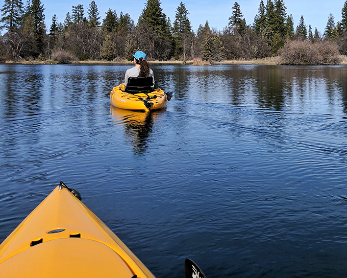 Adventure awaits around every bend. Gliding through crystal waters in a bright yellow kayak feels like discovering California's best-kept aquatic secret.