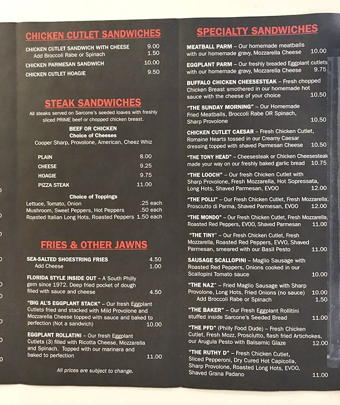 The menu board reads like poetry to hungry souls. Each sandwich name promises a different journey, each description a roadmap to culinary bliss.