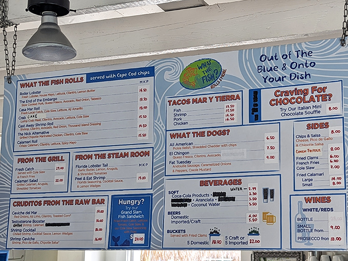 A menu that reads like a love letter to seafood lovers. The hardest relationship you'll have here is choosing just one item.