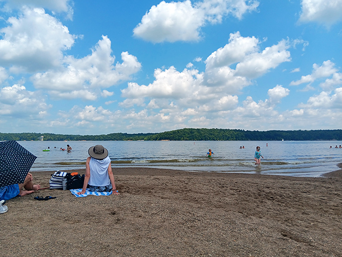 Ohio's answer to coastal envy&mdash;wide skies, gentle waves, and sandy shores just a stone's throw from Cincinnati's bustling streets.
