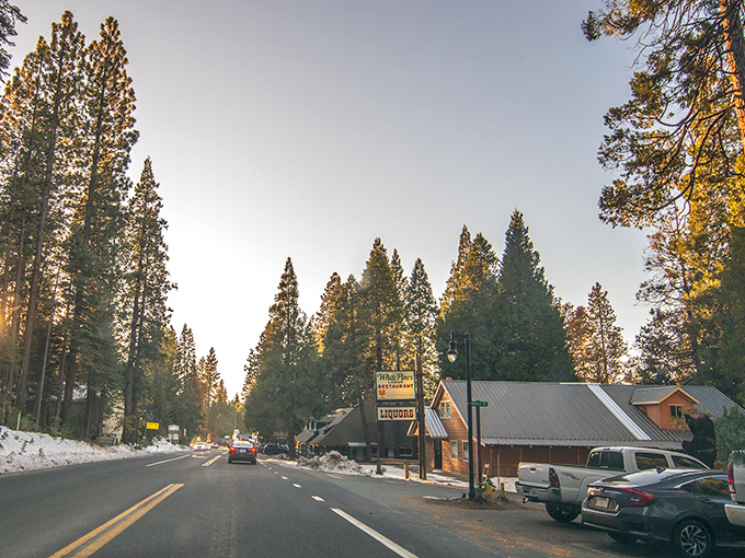 Highway 4 winds through Arnold's main drag, where mom-and-pop shops nestle among pines like characters in a Rockwell painting come to life.