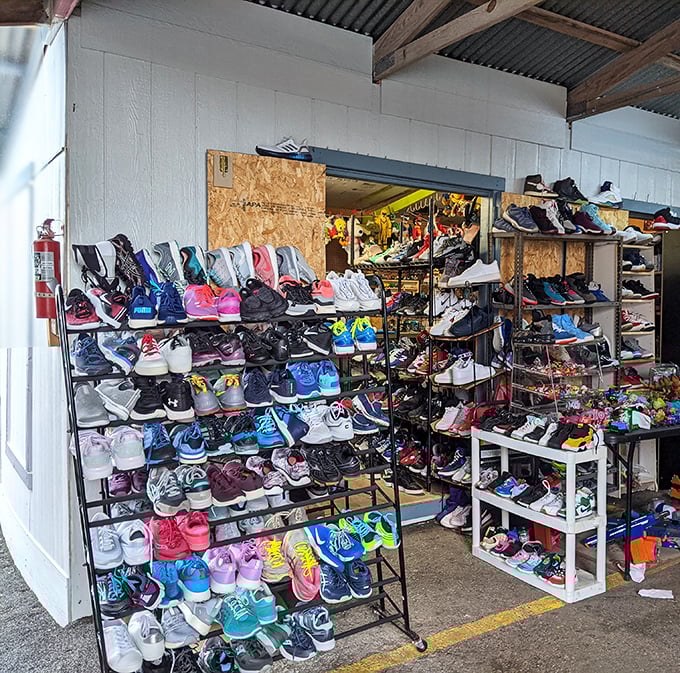 Sneakerheads, rejoice! This footwear paradise offers everything from barely-worn Nikes to vintage kicks that could tell stories if shoes could talk.
