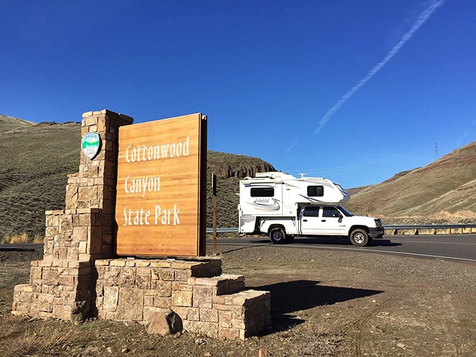 "You have arrived at nowhere" &ndash; and it's exactly where you want to be. The entrance sign welcomes adventurers to Oregon's magnificent hidden gem.