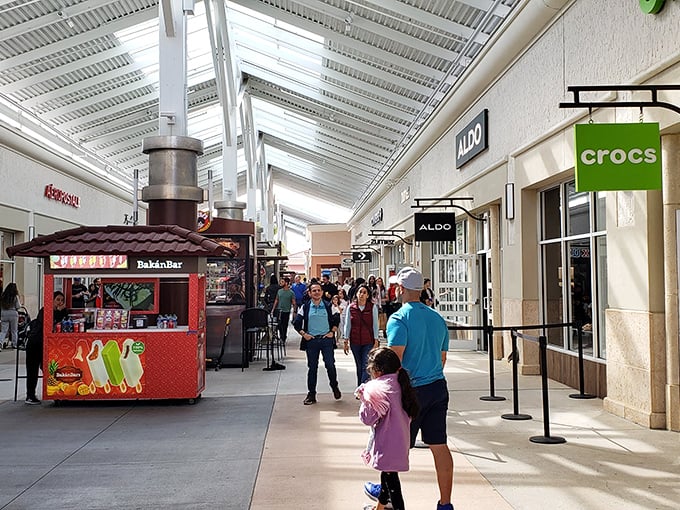 Indoor shopping bliss with skylights that flood the walkways with natural light&mdash;nature's way of helping you spot that perfect bargain.