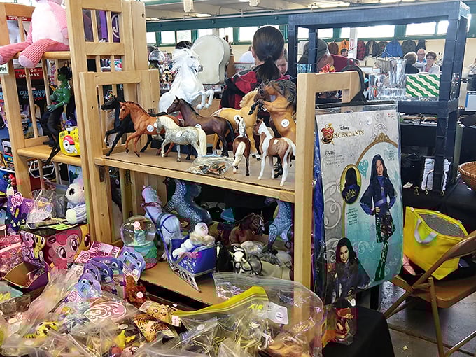 Childhood nostalgia meets collector's passion with these model horses and toys. One person's outgrown plaything becomes another's prized possession.