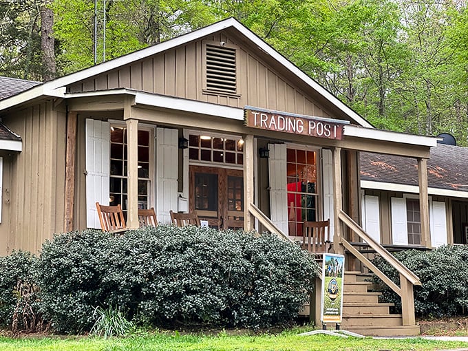 The Trading Post isn't just a store&mdash;it's civilization's cozy outpost in the wilderness, complete with rocking chairs that practically beg you to sit a spell.