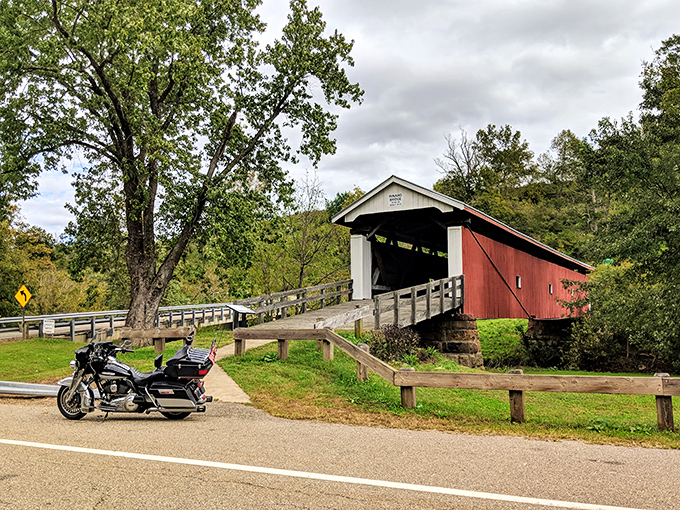 This red beauty has been stealing hearts and stopping traffic since the 1870s, like Ohio's answer to a classic convertible.