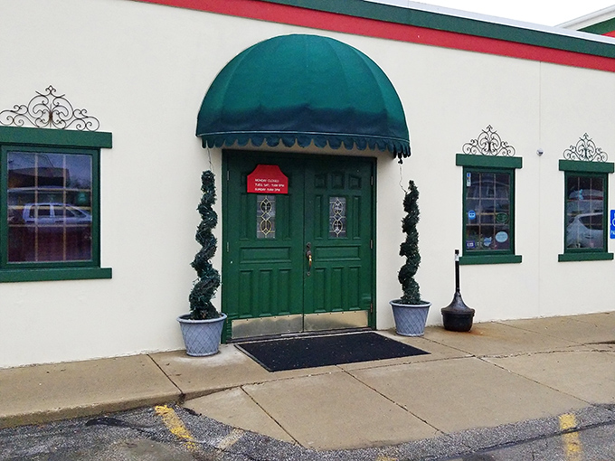 That emerald awning isn't just decoration&mdash;it's a portal to pasta paradise. Ann & Tony's classic entrance sets the stage for old-world flavors.