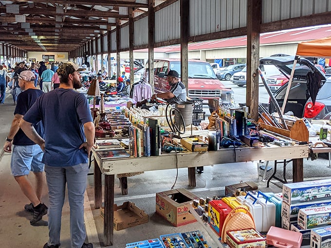 Bargain boulevard! Barnyard Flea Market's covered walkways are like Main Street for deal-seekers, minus the inflated price tags.