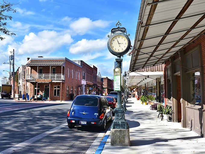 That vintage street clock isn't just keeping time &ndash; it's preserving a slice of Americana that never goes out of style.
