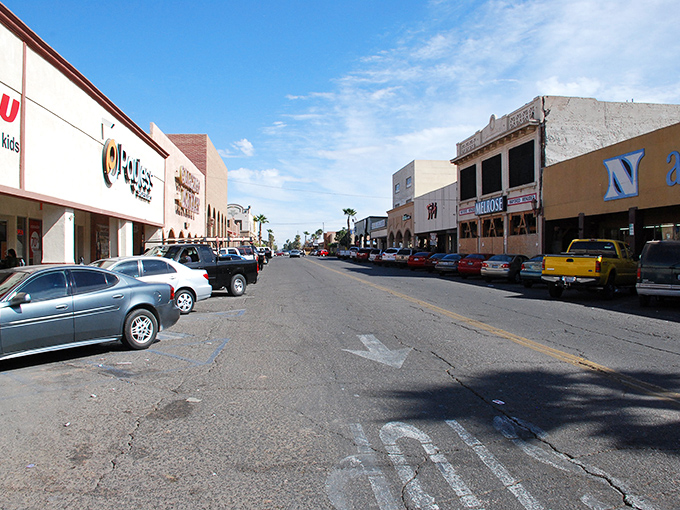 Calexico: Historic storefronts where your dollar stretches almost as far as the horizon. Small-town charm with international flair.
