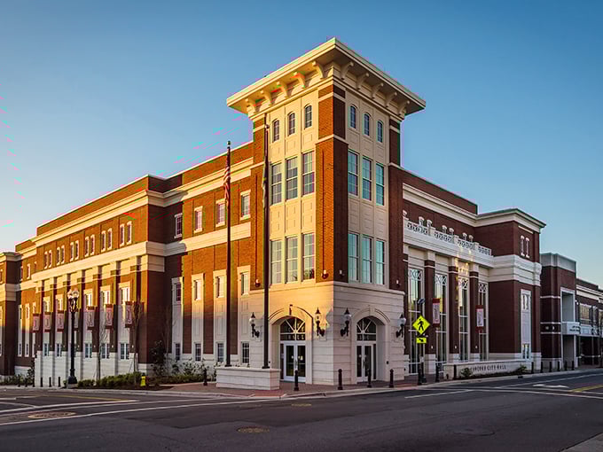 Concord's impressive brick courthouse stands as a testament to small-town grandeur &ndash; architecture that makes retirement feel dignified!Concord's impressive brick courthouse stands as a testament to small-town grandeur &ndash; architecture that makes retirement feel dignified!