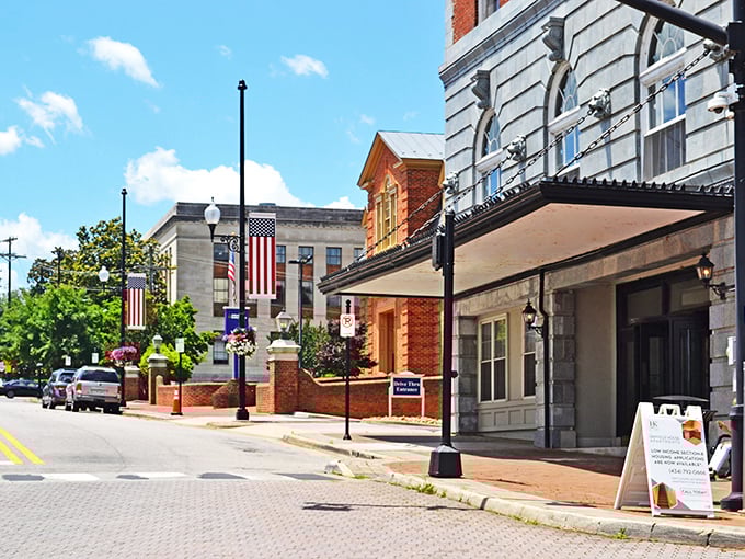 Danville's revitalized River District blends historic architecture with modern purpose. These old tobacco warehouses now house shops and eateries instead of leaf.