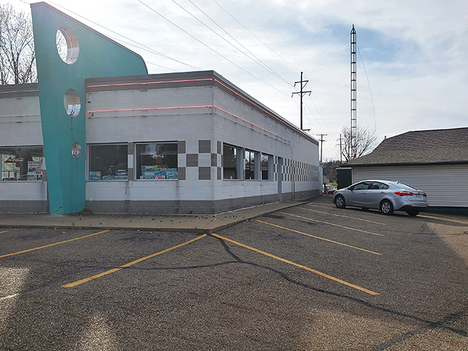 Doug's Classic '57 checkerboard pattern isn't just decoration&mdash;it's a promise of old-school deliciousness waiting inside.