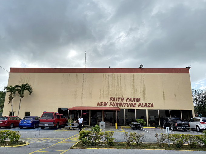 Faith Farm's no-nonsense exterior hides a wonderland of furniture finds &ndash; the Clark Kent of thrift superstores!