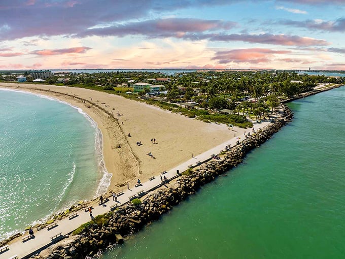Fort Pierce's pristine beach curves like nature's perfect parenthesis around turquoise waters. Paradise without the passport!