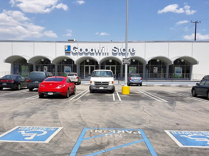 This Goodwill location could easily be mistaken for a department store. The clean lines and spacious parking hint at the organized chaos within.