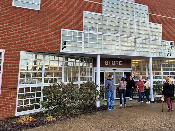 This brick fortress of finds in Evansville houses endless possibilities. The glass block windows filter light onto treasures waiting to be discovered.