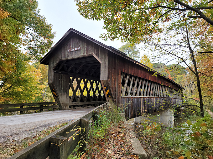 State Road Bridge stands like a sentinel guarding country secrets. That lattice work is architectural poetry in motion.