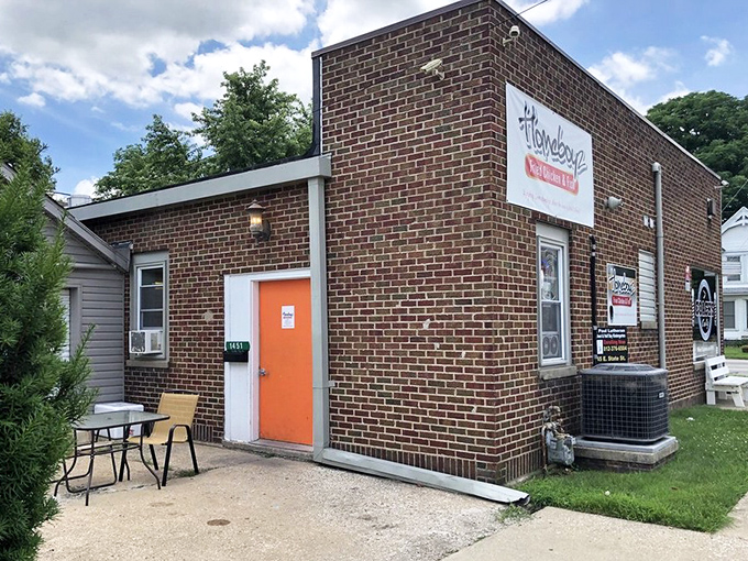 Homeboyz's bright orange door is like a beacon for fried chicken pilgrims. This unassuming brick building houses some of Columbus's most crave-worthy crispy goodness.