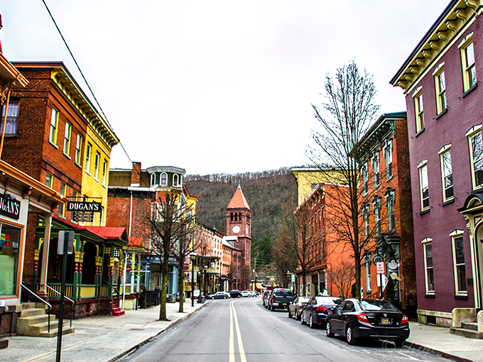 Jim Thorpe's Victorian architecture clings to the mountainside like a European village that took a wrong turn and found paradise.