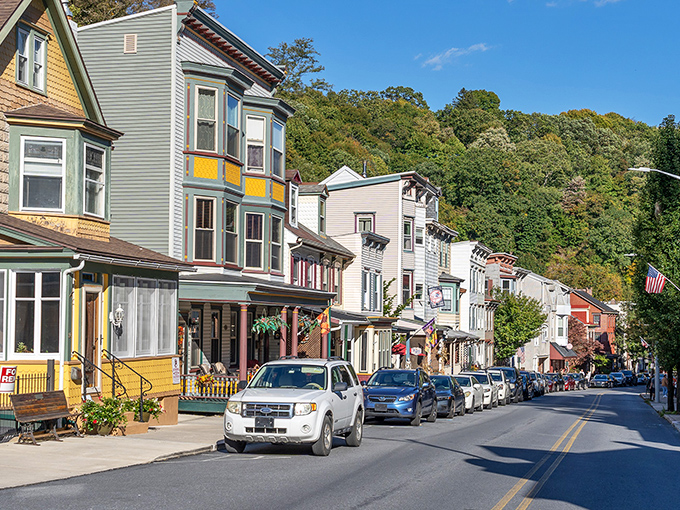 Jim Thorpe's Victorian architecture clings to the mountainside like a European village that took a wrong turn and found paradise in Pennsylvania.