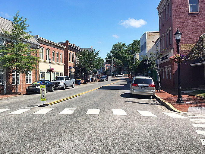 Milford's colorful historic district invites leisurely strolls past brick buildings that have witnessed generations of small-town life.