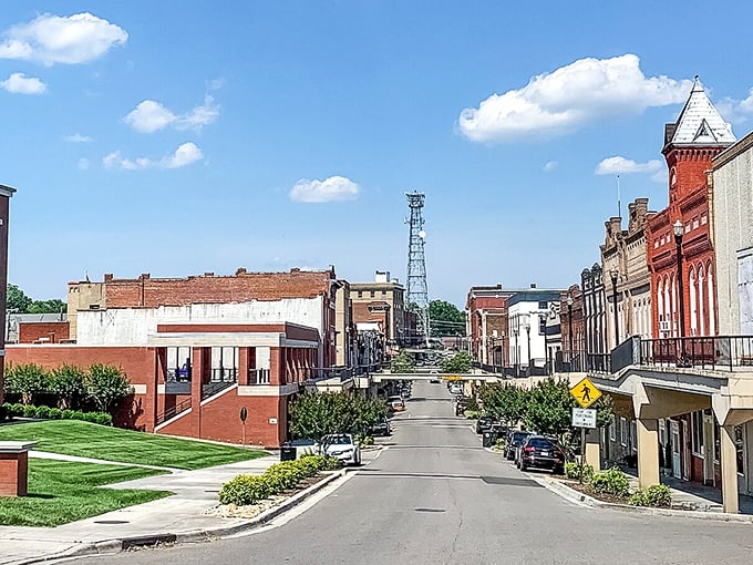 Morristown's historic buildings stand shoulder to shoulder like old friends who've weathered decades together. That clock tower keeps everyone on small-town time.