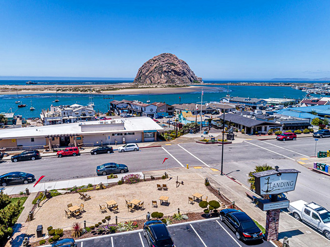 Morro Bay: The iconic rock formation watches over a harbor where fishing boats still bring in the day's catch alongside pleasure craft.