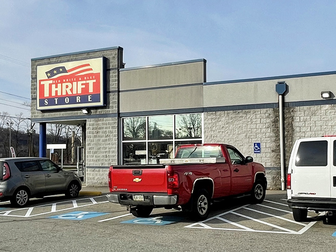 That patriotic sign isn't just for show - this place truly serves up American-sized bargains with style.