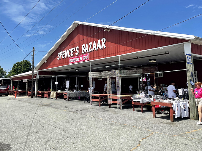Spence's Bazaar's iconic red barn houses generations of treasures under one roof, a Delaware tradition in full swing.