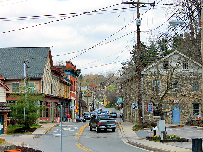 This charming corner of Sykesville showcases the town's historic character. That old stone building has probably seen a century of stories!